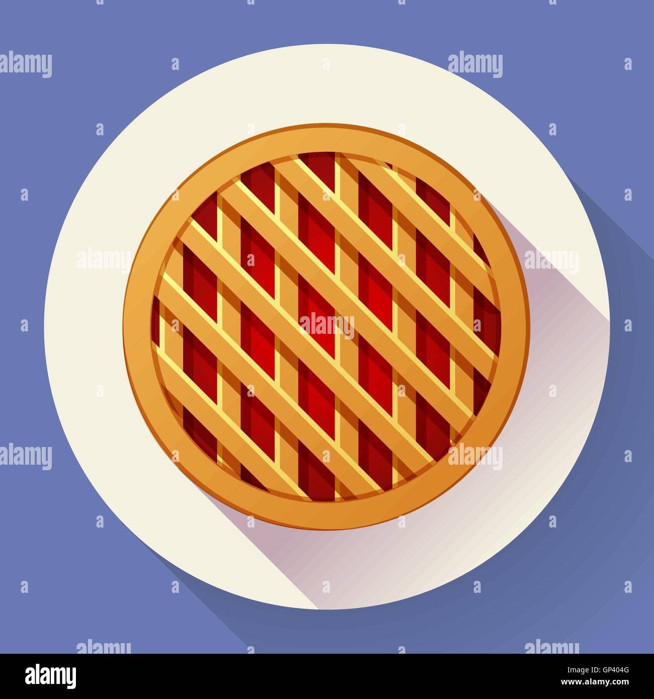 Festive apple pie on Stock Vector Images - Alamy