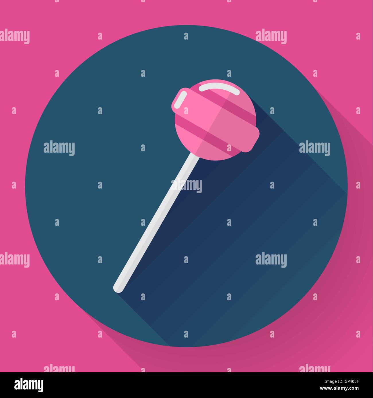 Sweet candy. Pink lollipop vector illustration Stock Vector Image & Art ...