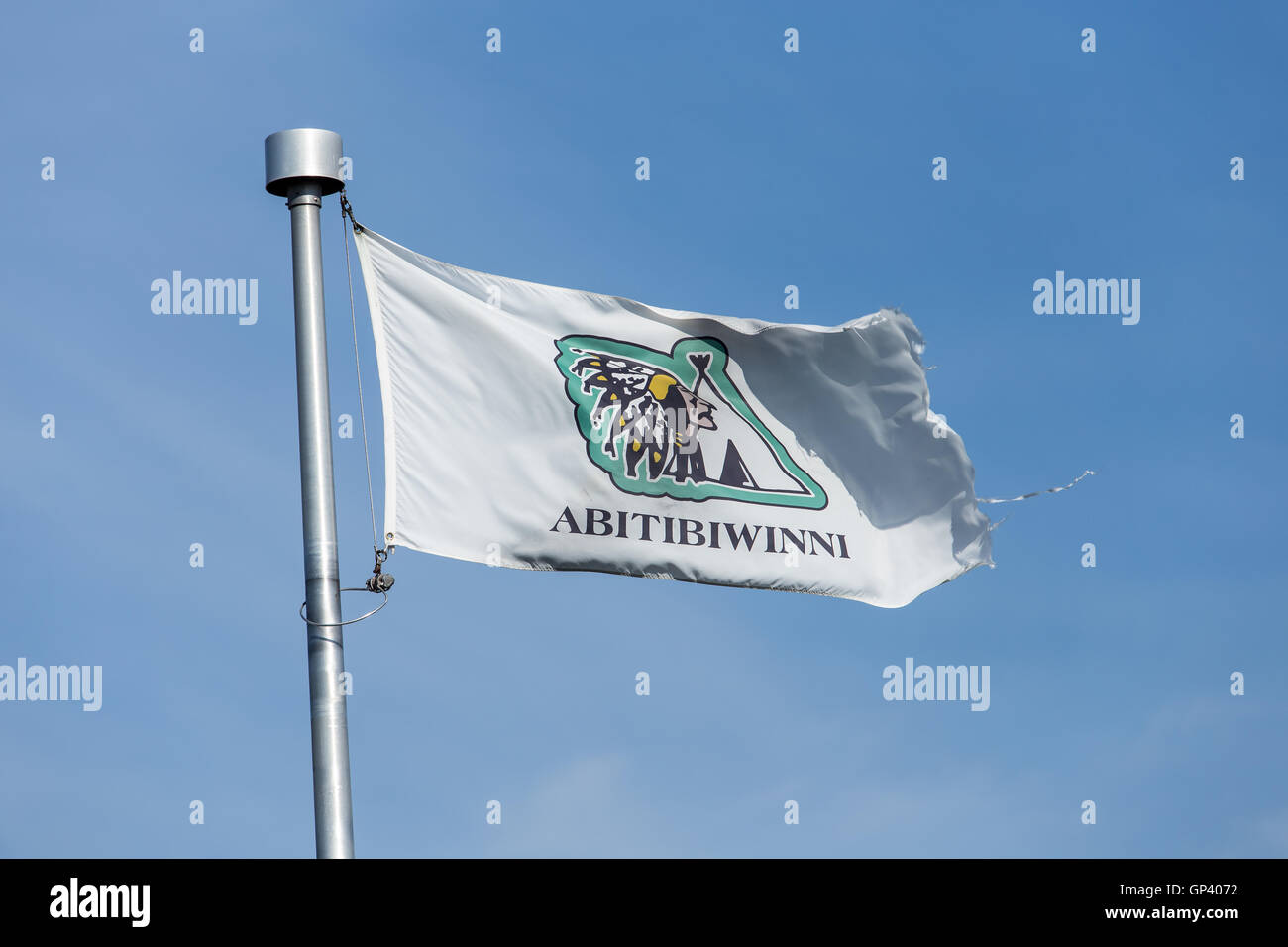The Abitibiwinni First Nation flash flies in the Indian reserve of ...