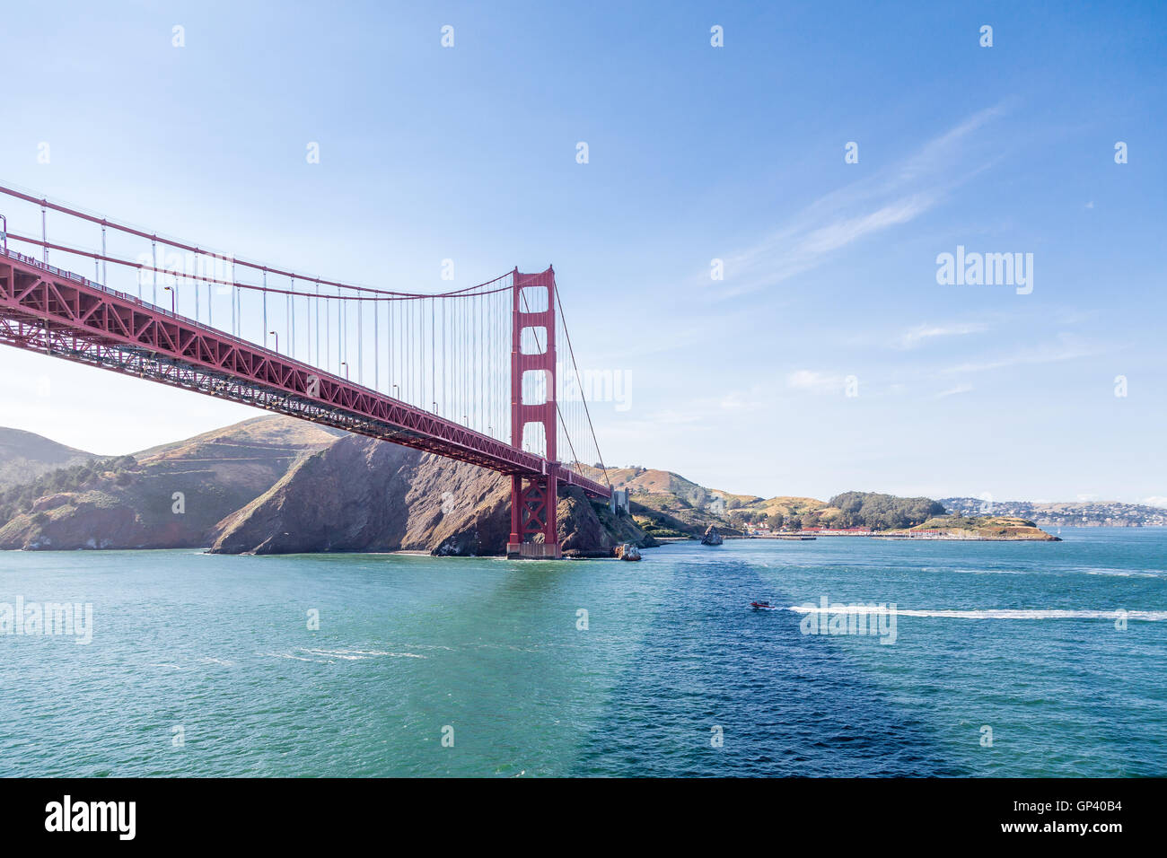 View of the Golden Gate Bridge in San Francisco Bay Stock Photo - Alamy