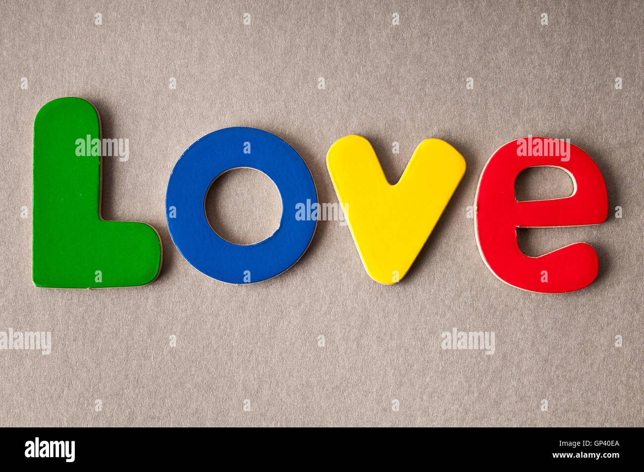 colorful letters forming the word LOVE Stock Photo - Alamy