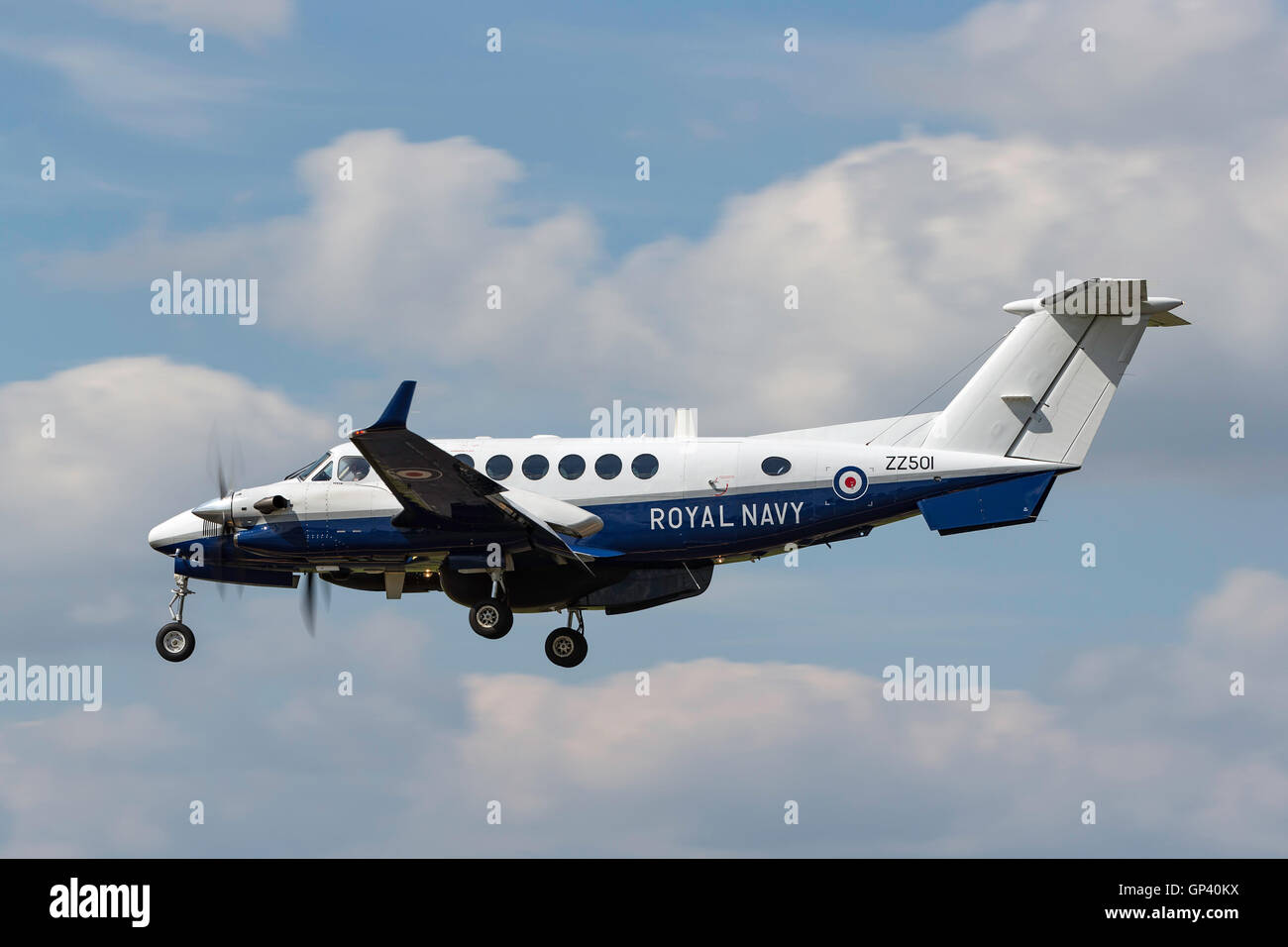 Royal Navy Hawker Beechcraft King Air 350CER ZZ501 Stock Photo - Alamy