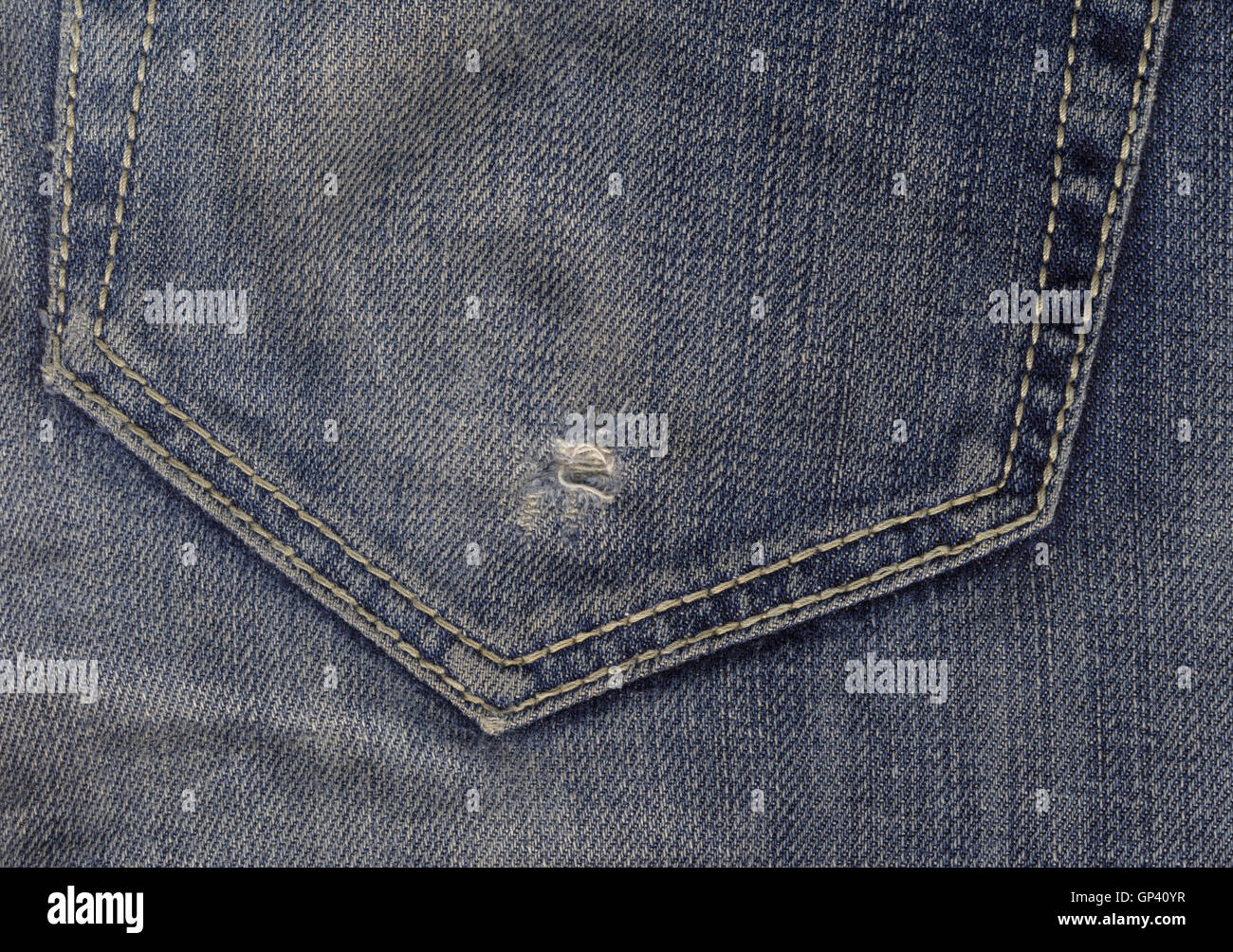 Macro View of Blue Jeans Fabric Stock Photo - Alamy