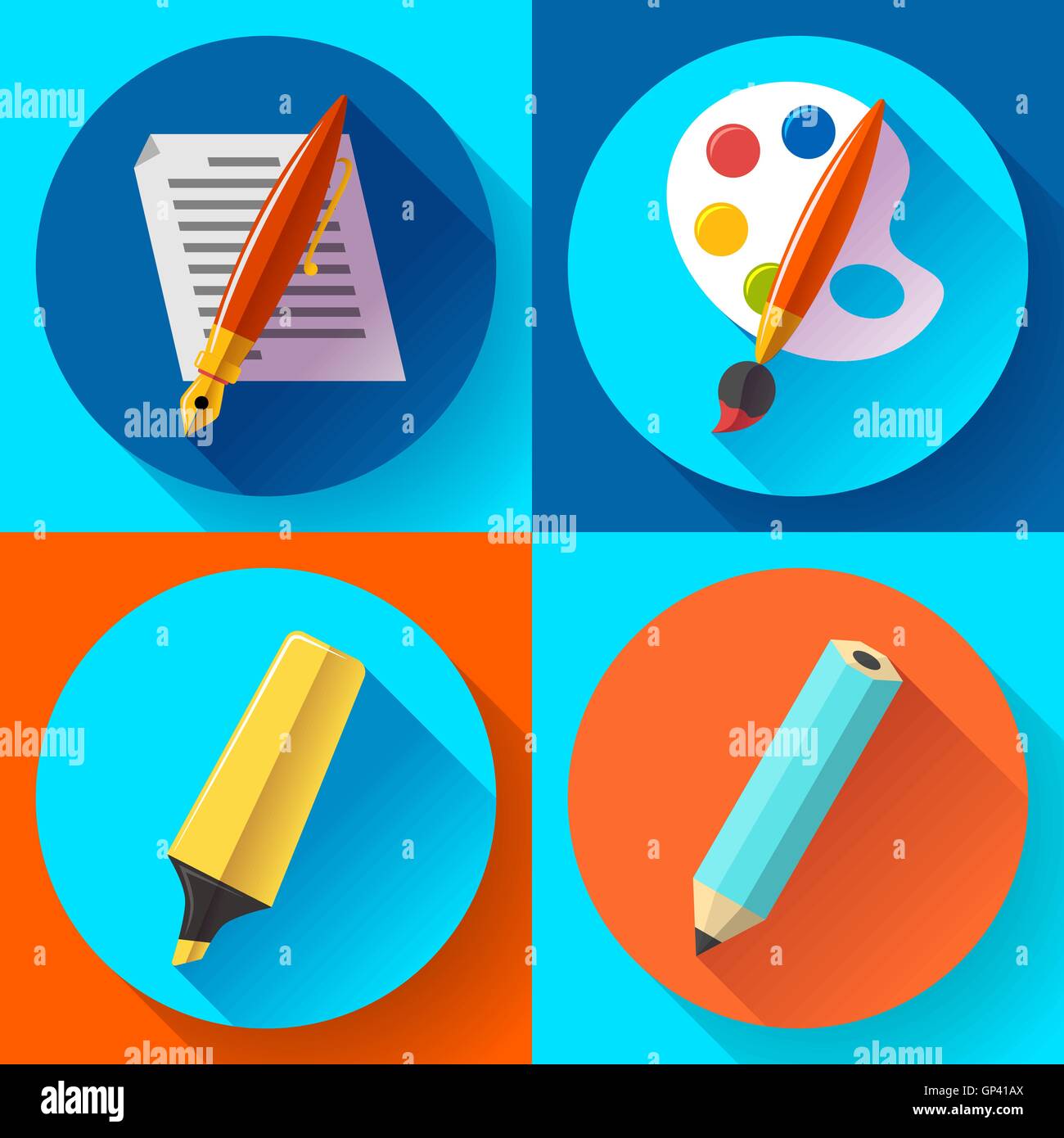 Painting and Drawing Icons set Stock Vector Image & Art - Alamy