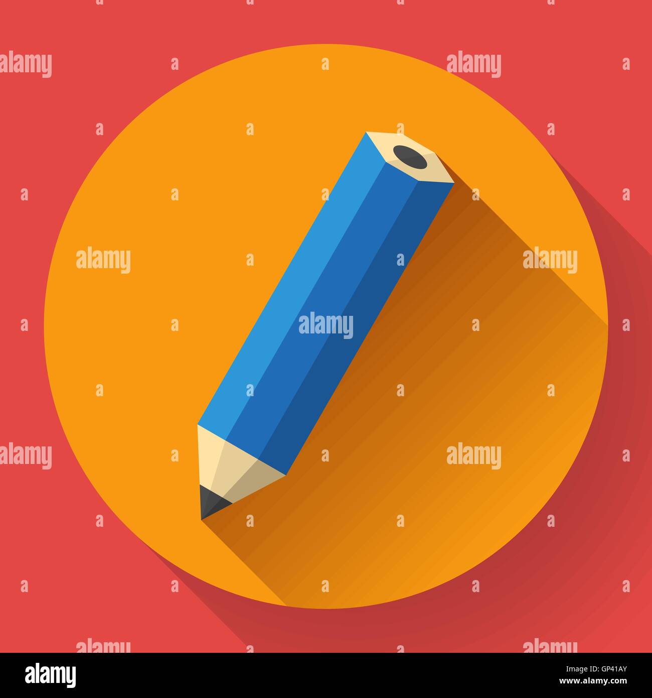 office pencil icon. Business Flat design style Stock Vector Image & Art ...
