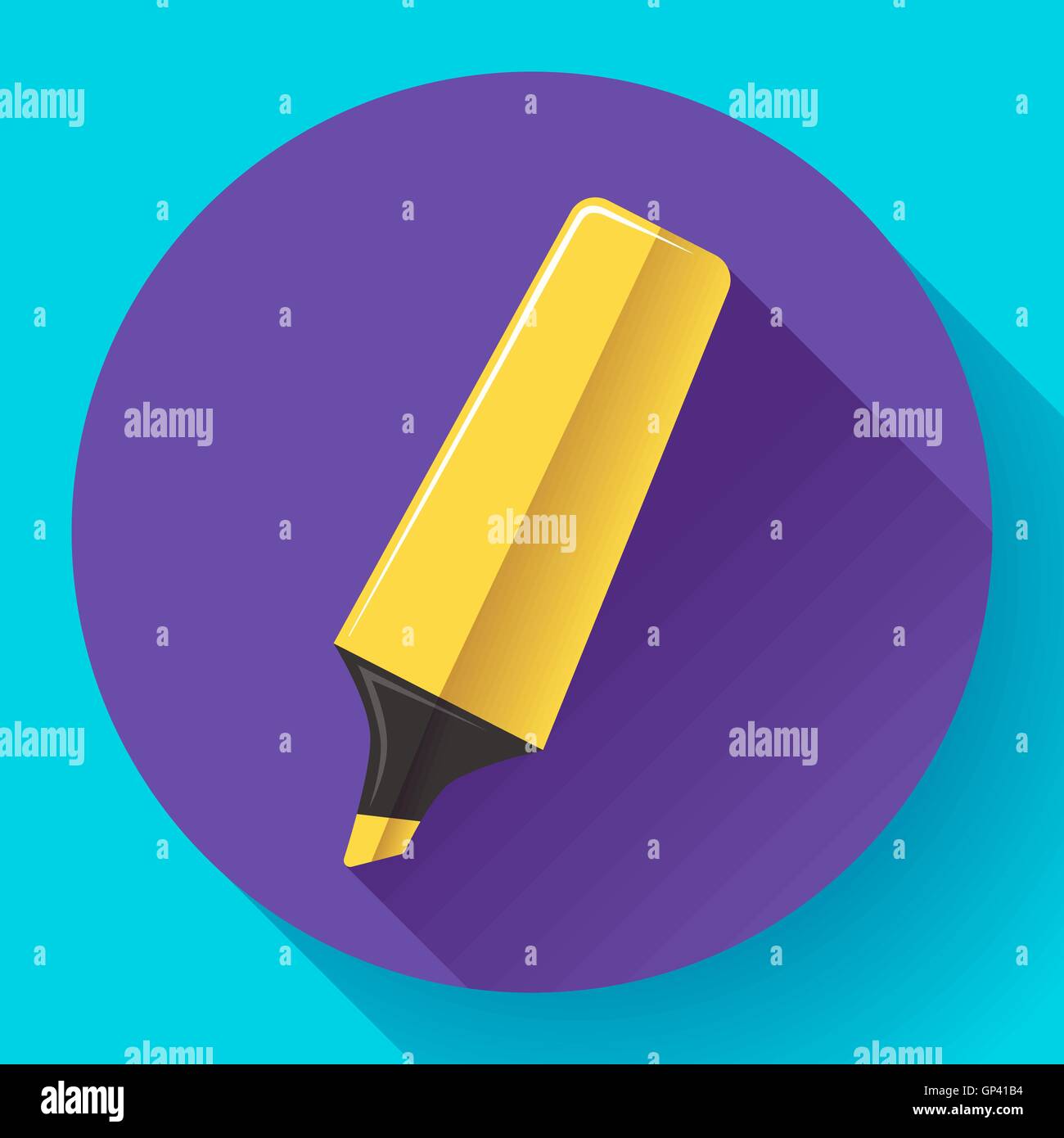 Marker icon. Highlighter symbol. Flat Vector illustration Stock Vector ...