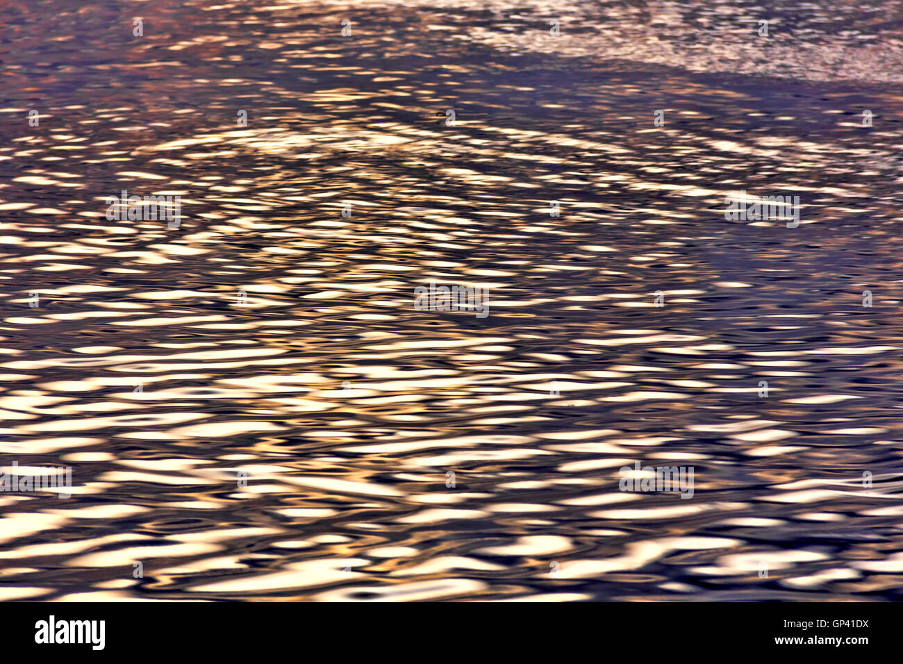 Colorful light and shadow ground water during a sunset background ...