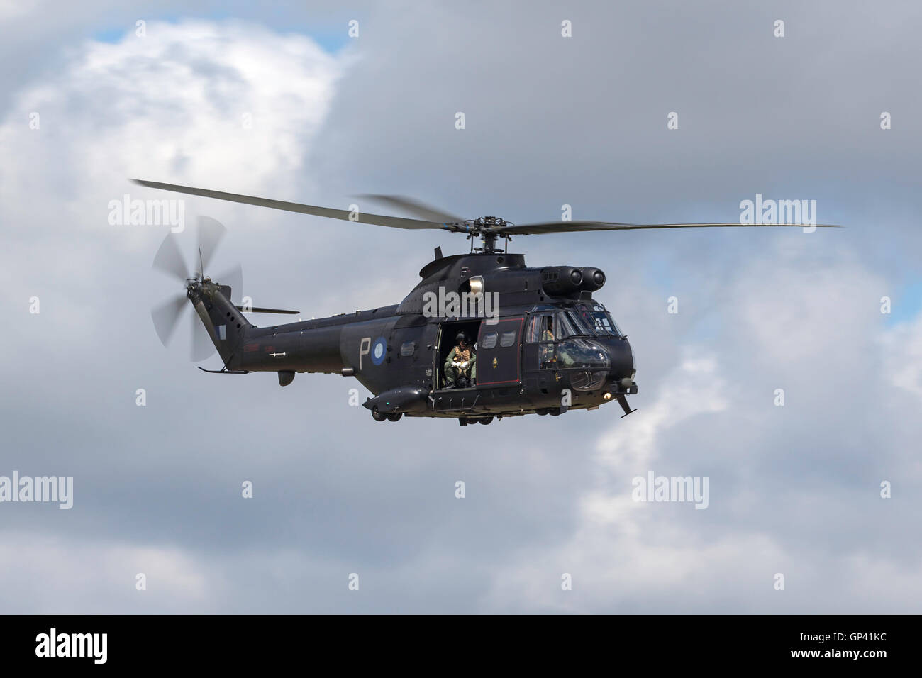 Royal Air Force (RAF) Aerospatiale SA-330E Puma HC2 military helicopter ...