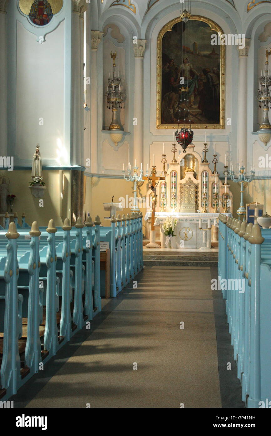 Interior of the Blue Church or St Elizabeth's Church in Bratislava ...