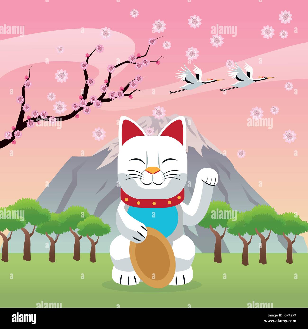 lucky cat japan culture design Stock Vector Image & Art - Alamy