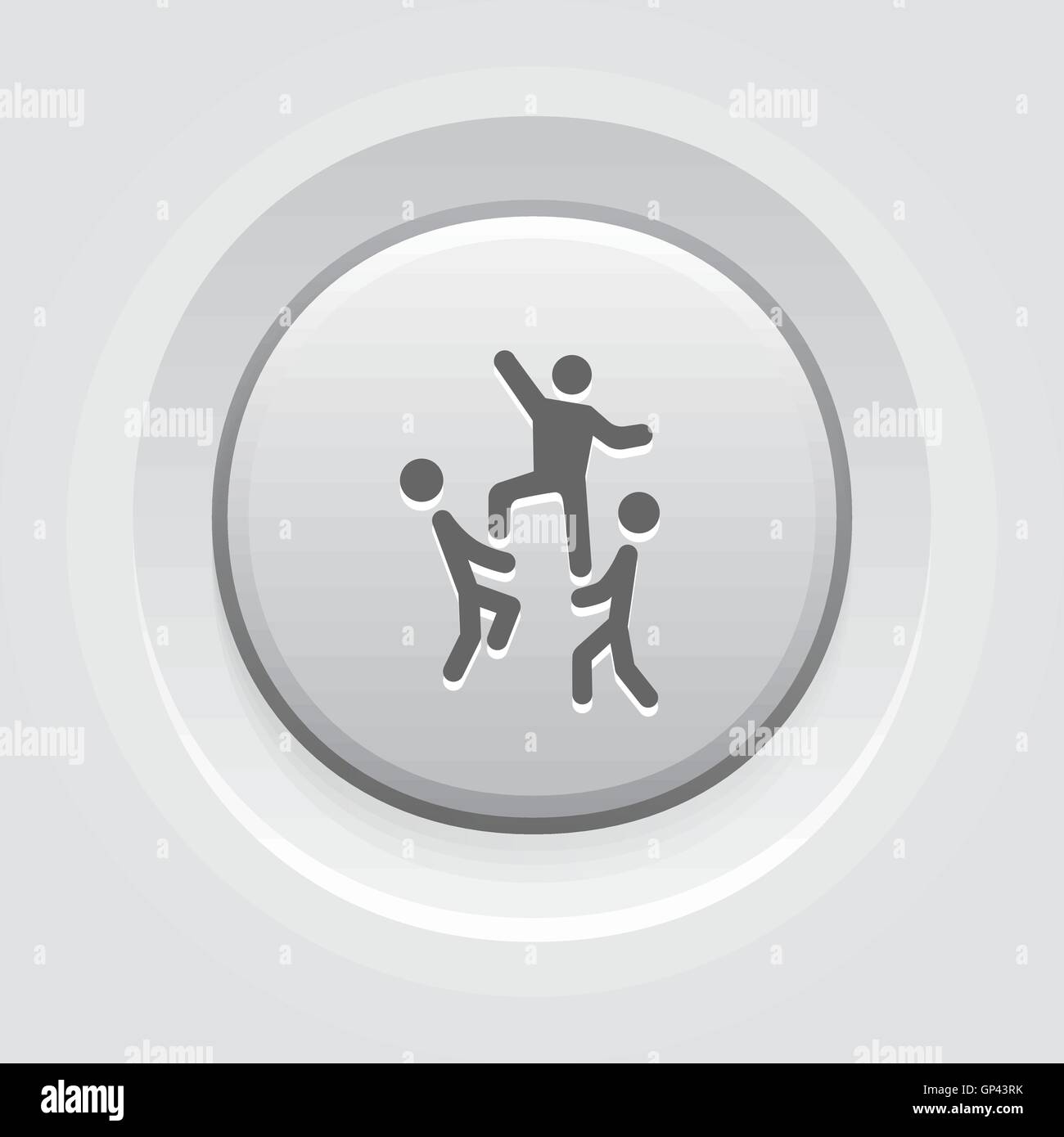 Team Building Concept Icon. Grey Button Design Stock Vector Image & Art ...