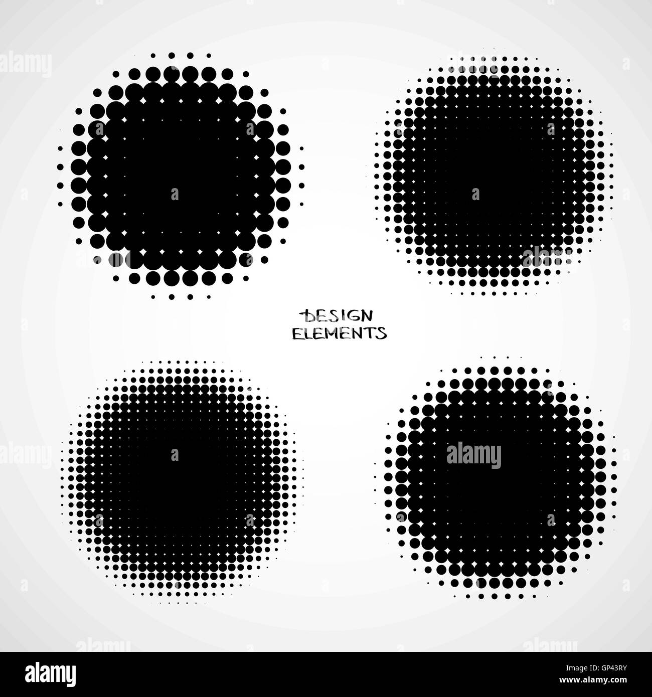 Abstract Halftone Backgrounds. Vector Set of Isolated Modern Design ...