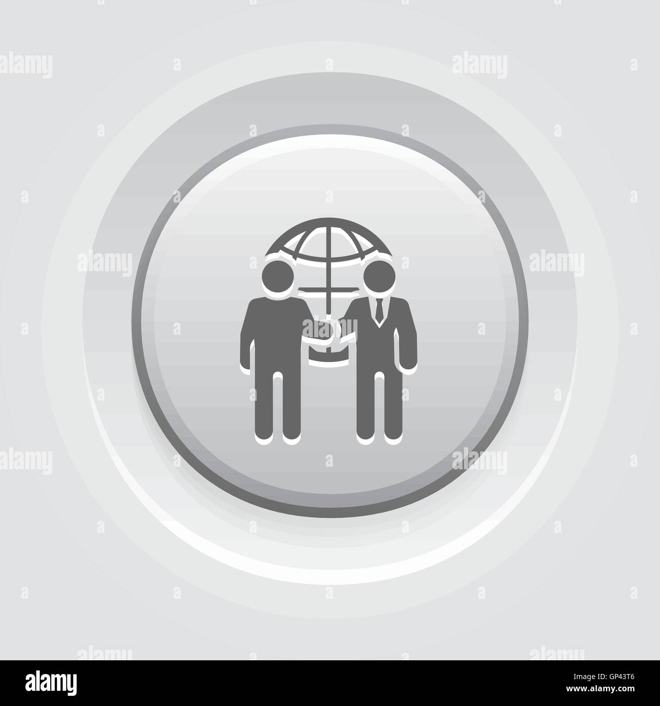 Business Meeting Icon. Grey Button Design Stock Vector Image & Art - Alamy