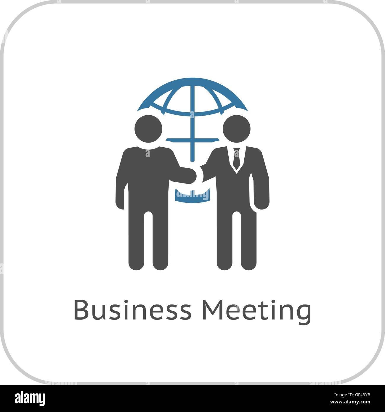Business Meeting Icon. Flat Design Stock Vector Image & Art - Alamy