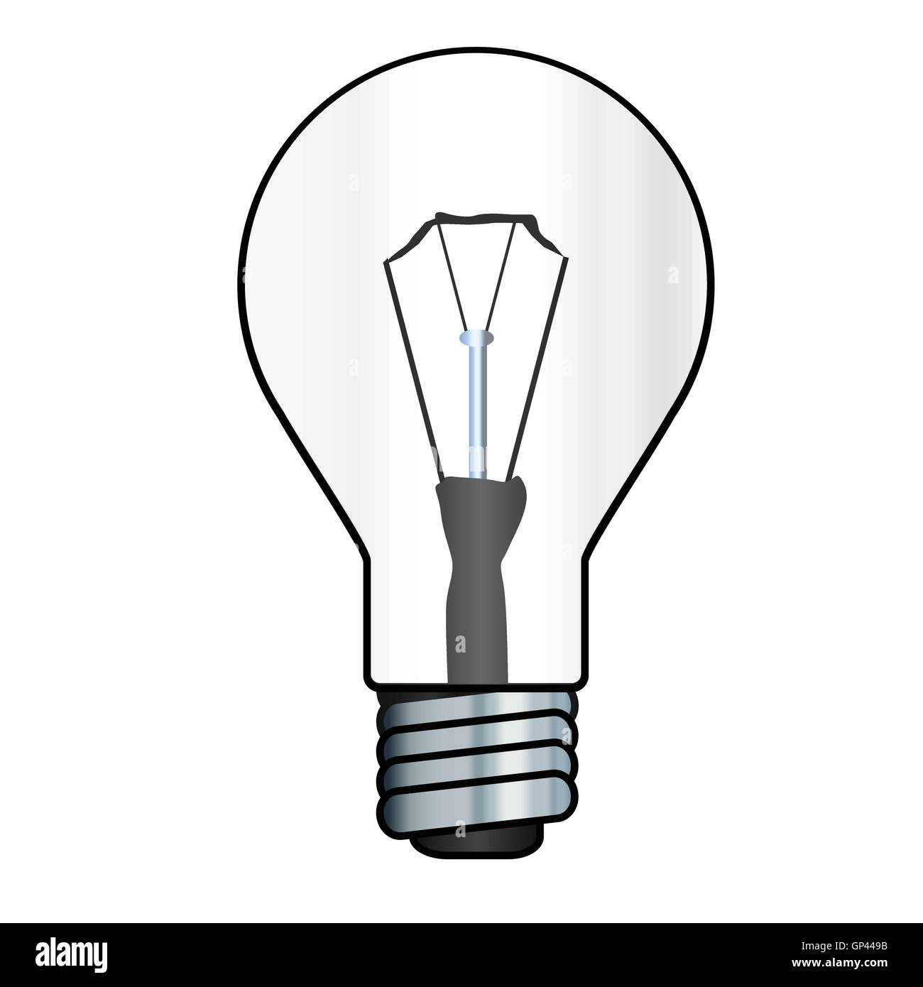 A white lightbulb outline over a white background Stock Vector Image & Art - Alamy