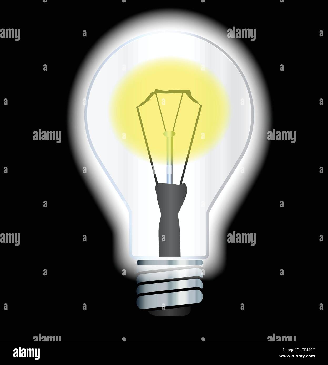A white lightbulb outline over a white background Stock Vector Image & Art - Alamy