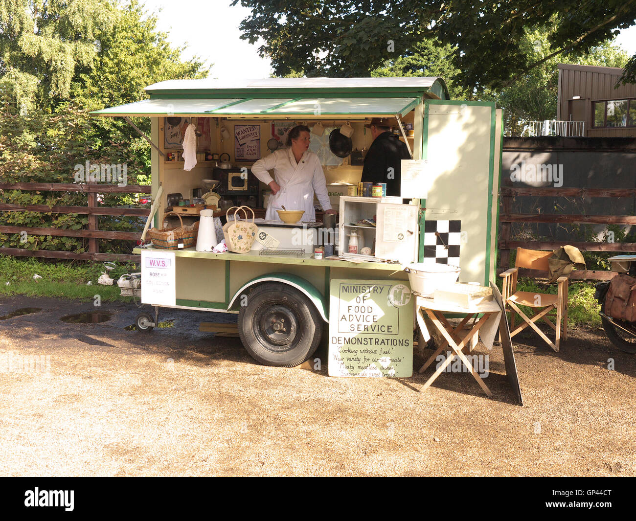 War time Ministry of Food Advice mobile demonstration trailer Stock ...