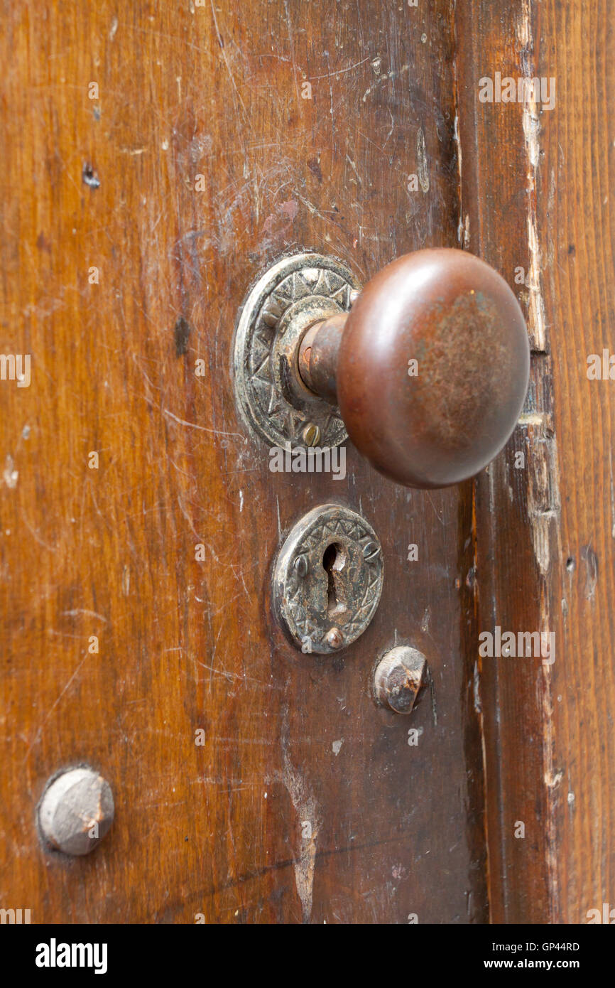 Old Door Handle Stock Photo - Alamy