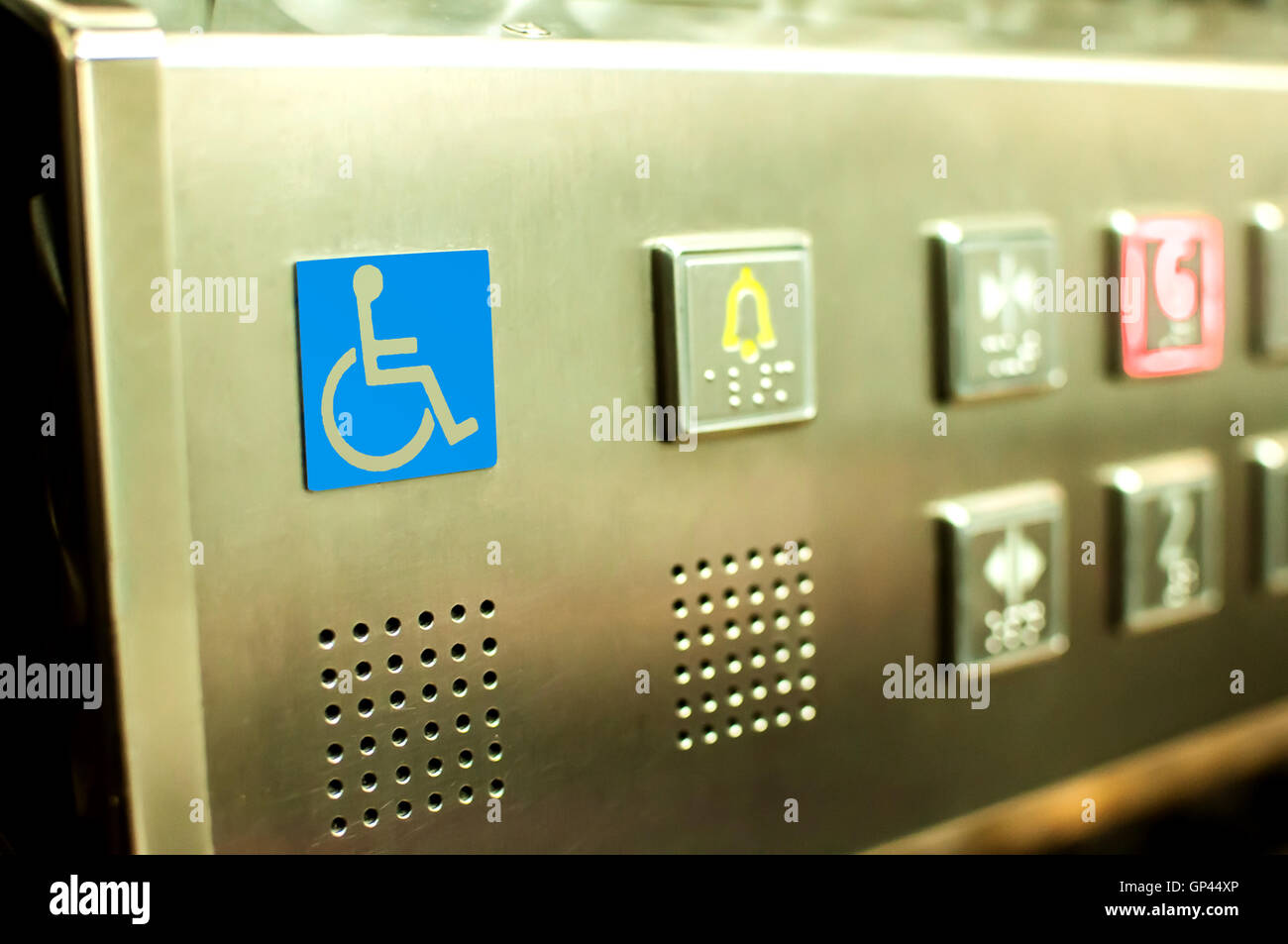 disabled elevator buttons Stock Photo - Alamy