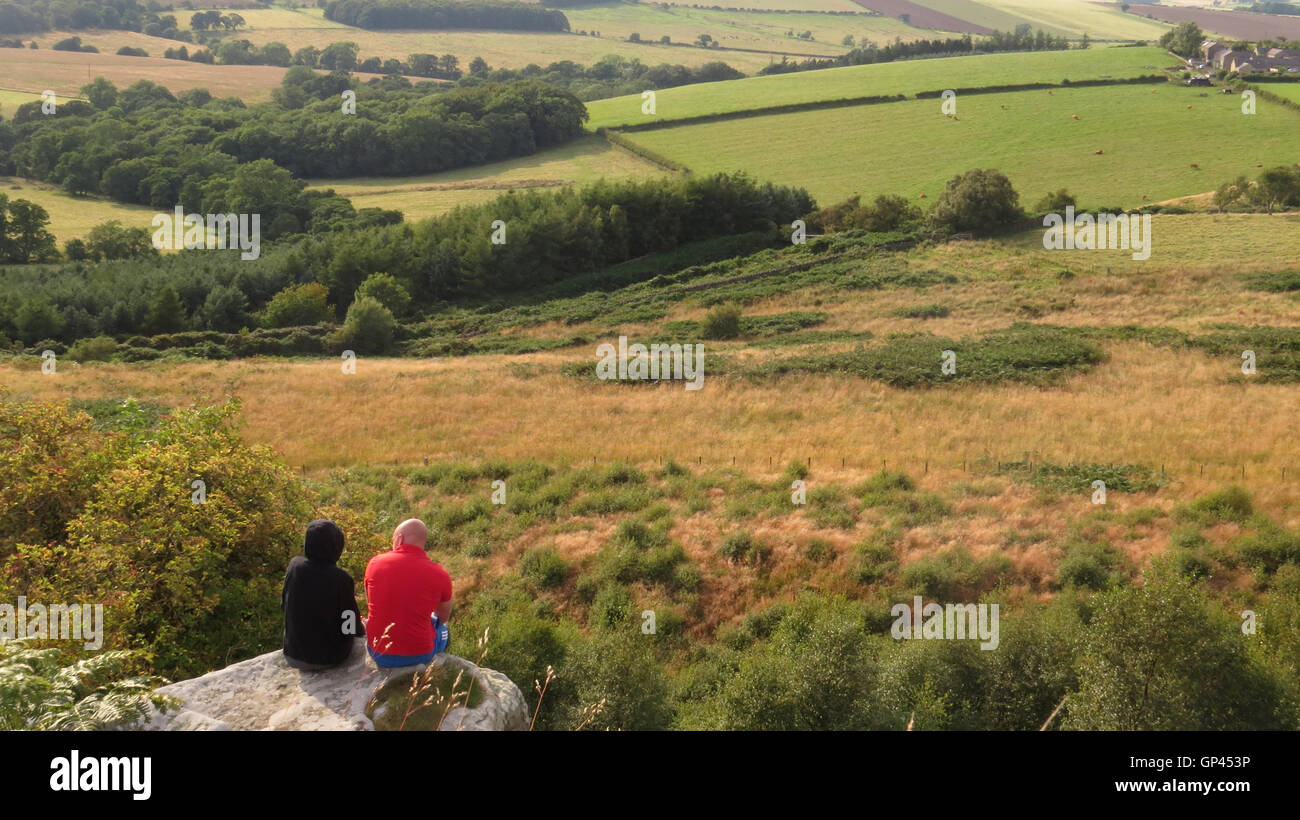 NORTHUMBERLAND, England. View looking north from the B6341 between ...