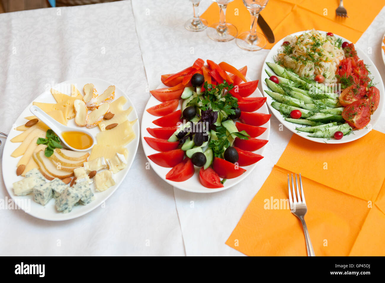 food in plates Stock Photo - Alamy
