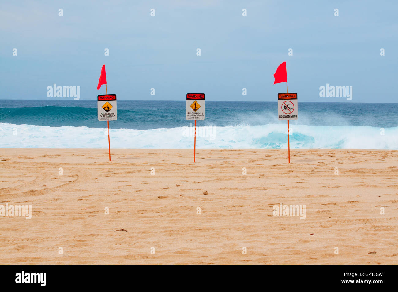 Dangerous Shore Break Stock Photo - Alamy