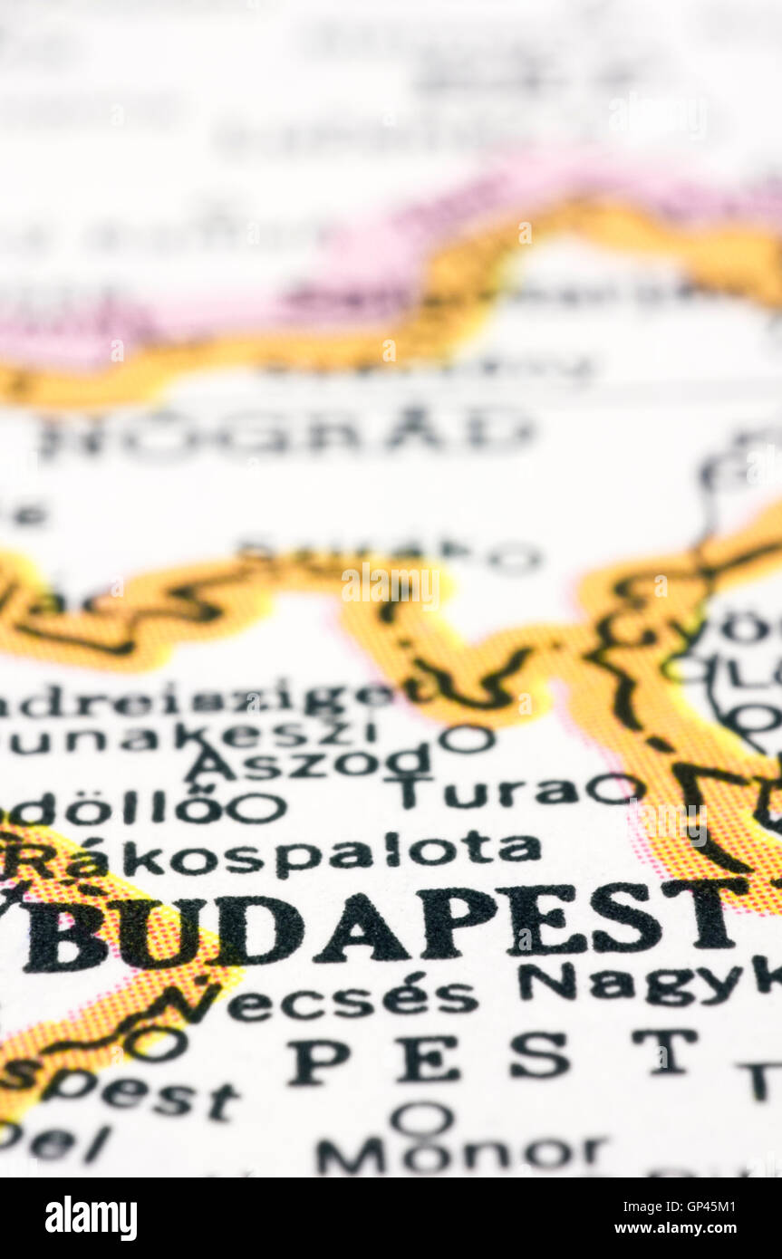 Budapest map hi-res stock photography and images - Alamy