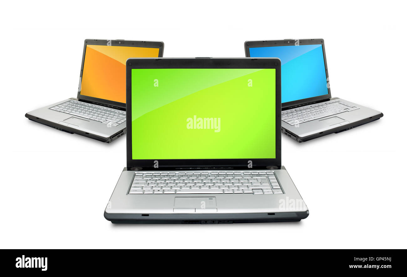 Open laptops hi-res stock photography and images - Alamy