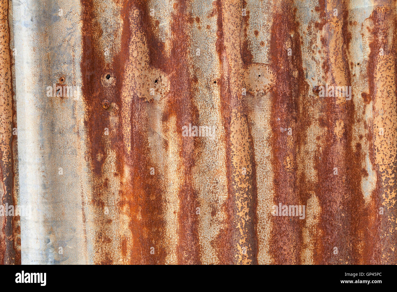 Rusty on zinc metal plate texture Stock Photo - Alamy