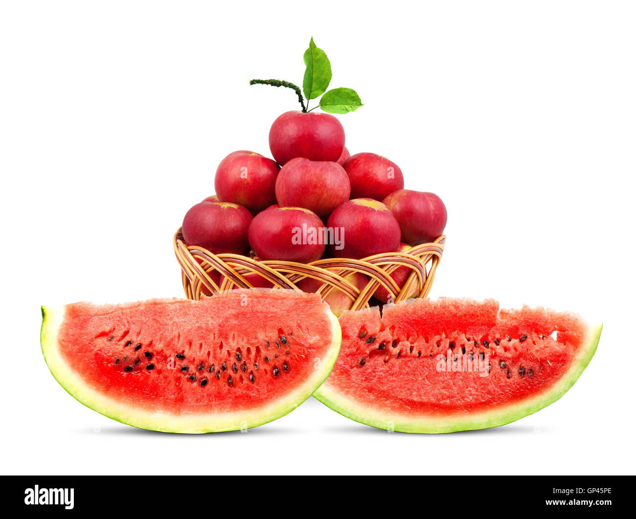 Watermelon and apples Stock Photo - Alamy