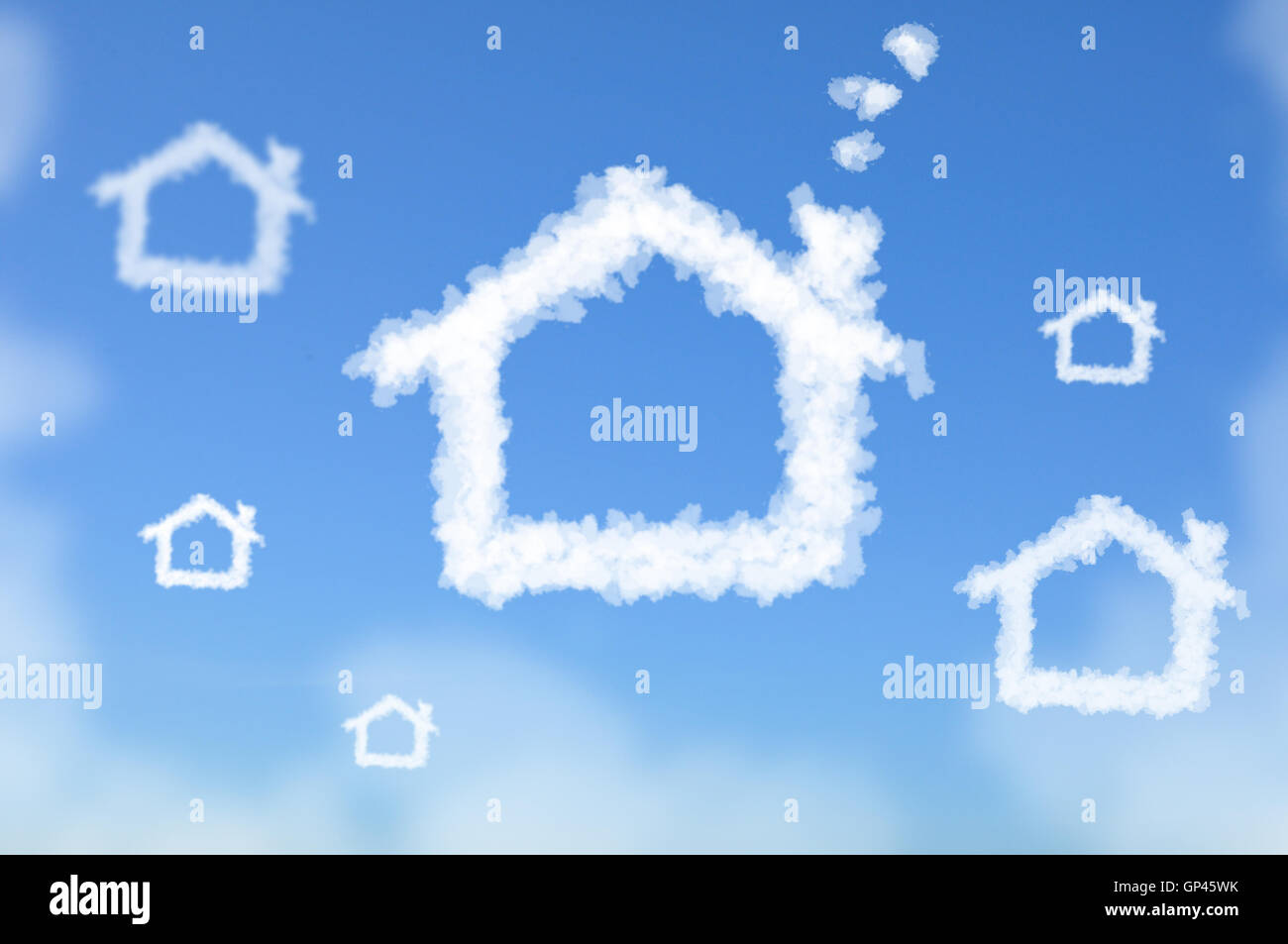 Cloud shaped as House Stock Photo - Alamy