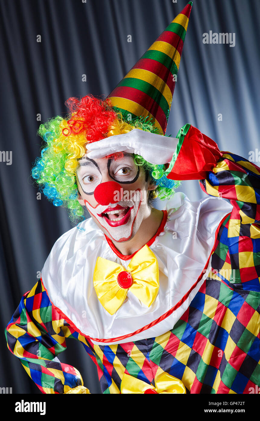 Funny clown in studio shooting Stock Photo - Alamy