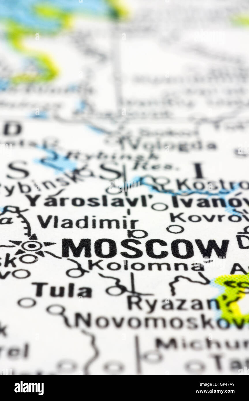 Map of soviet moscow hi-res stock photography and images - Alamy