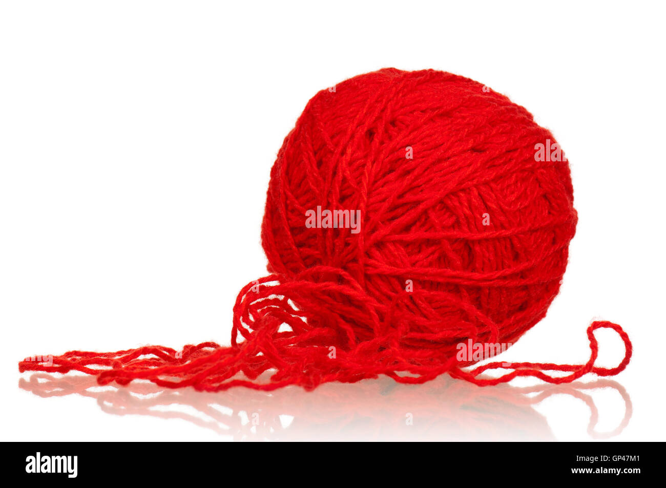 Red ball of yarn Stock Photo - Alamy