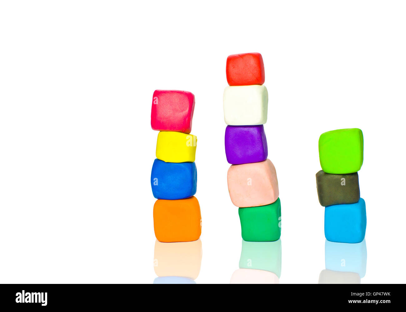 Stacks of plasticine blocks Stock Photo - Alamy