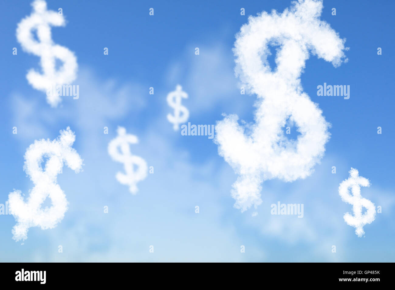 Cloud shaped as US Dollar Stock Photo - Alamy