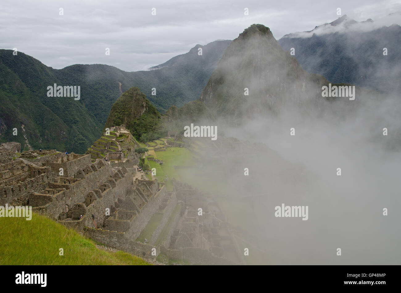 Clouds over Machu Picchu, Peru Stock Photo - Alamy