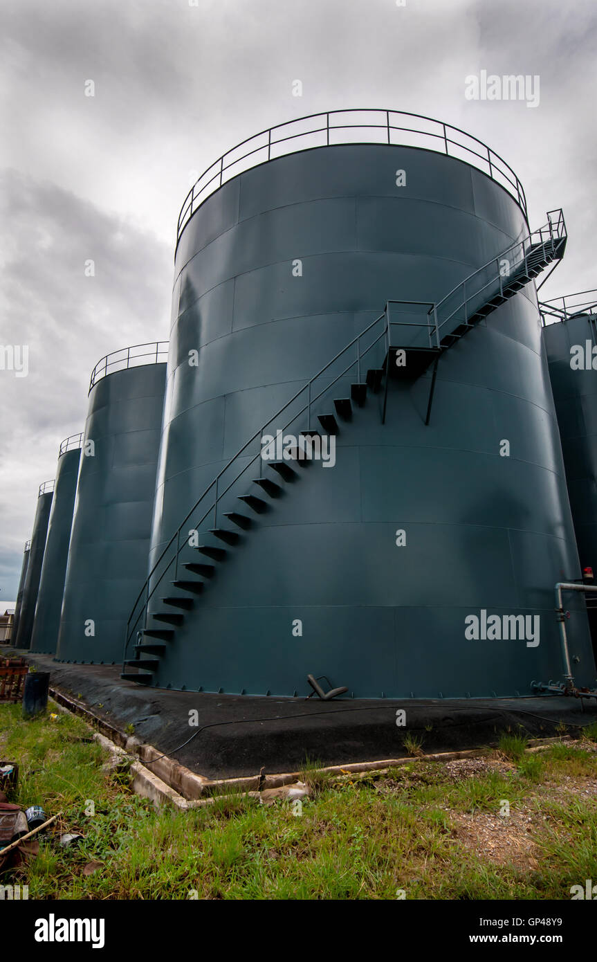 Picture of storage tanks Stock Photo - Alamy