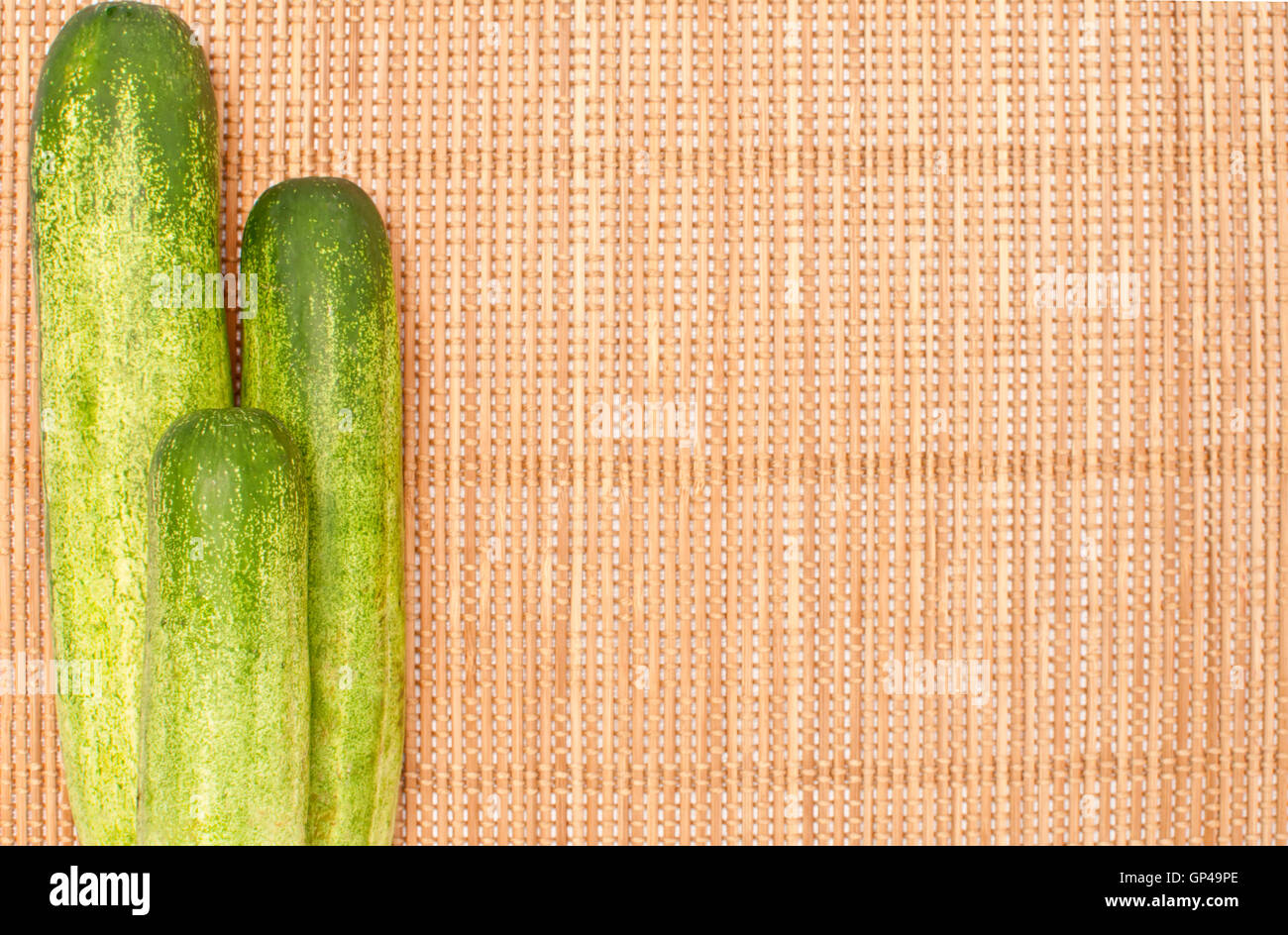 abstract design background vegetables on a bamboo mat background Stock ...