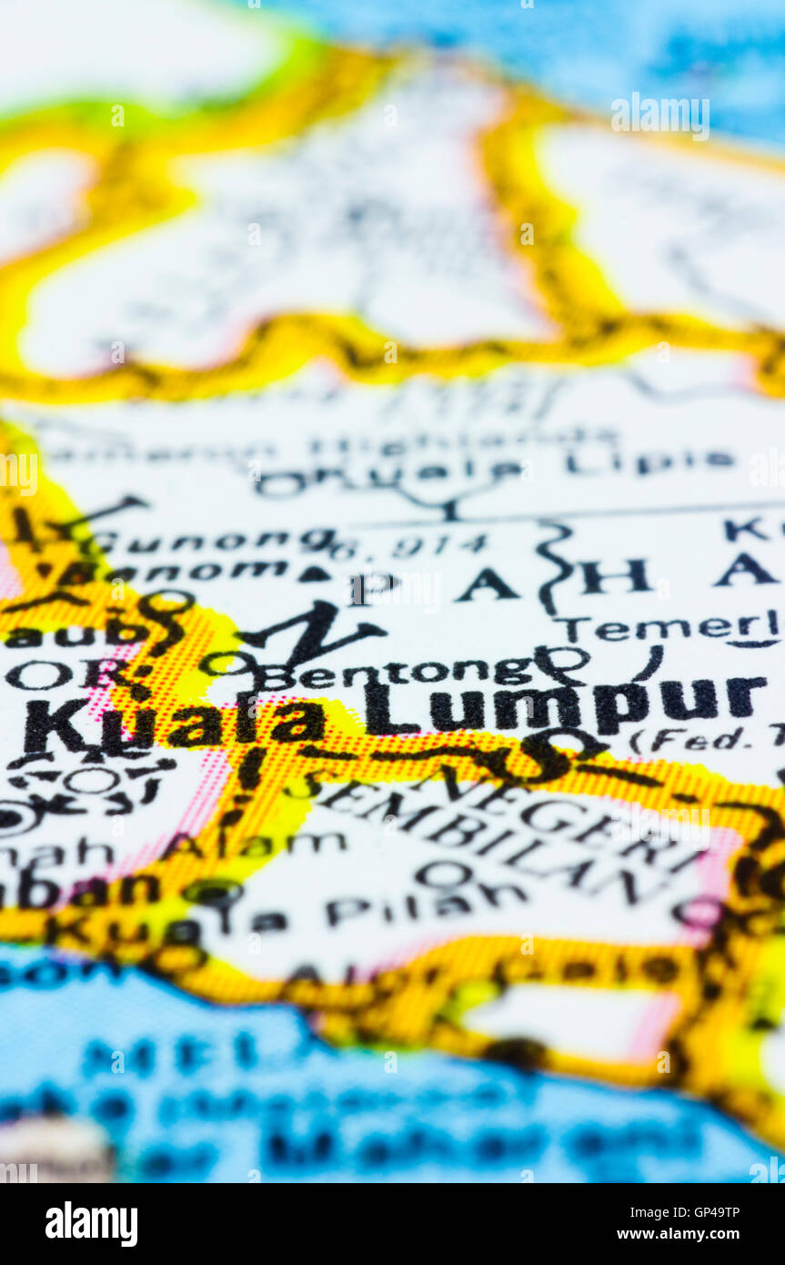 Map of kuala lumpur hi-res stock photography and images - Alamy