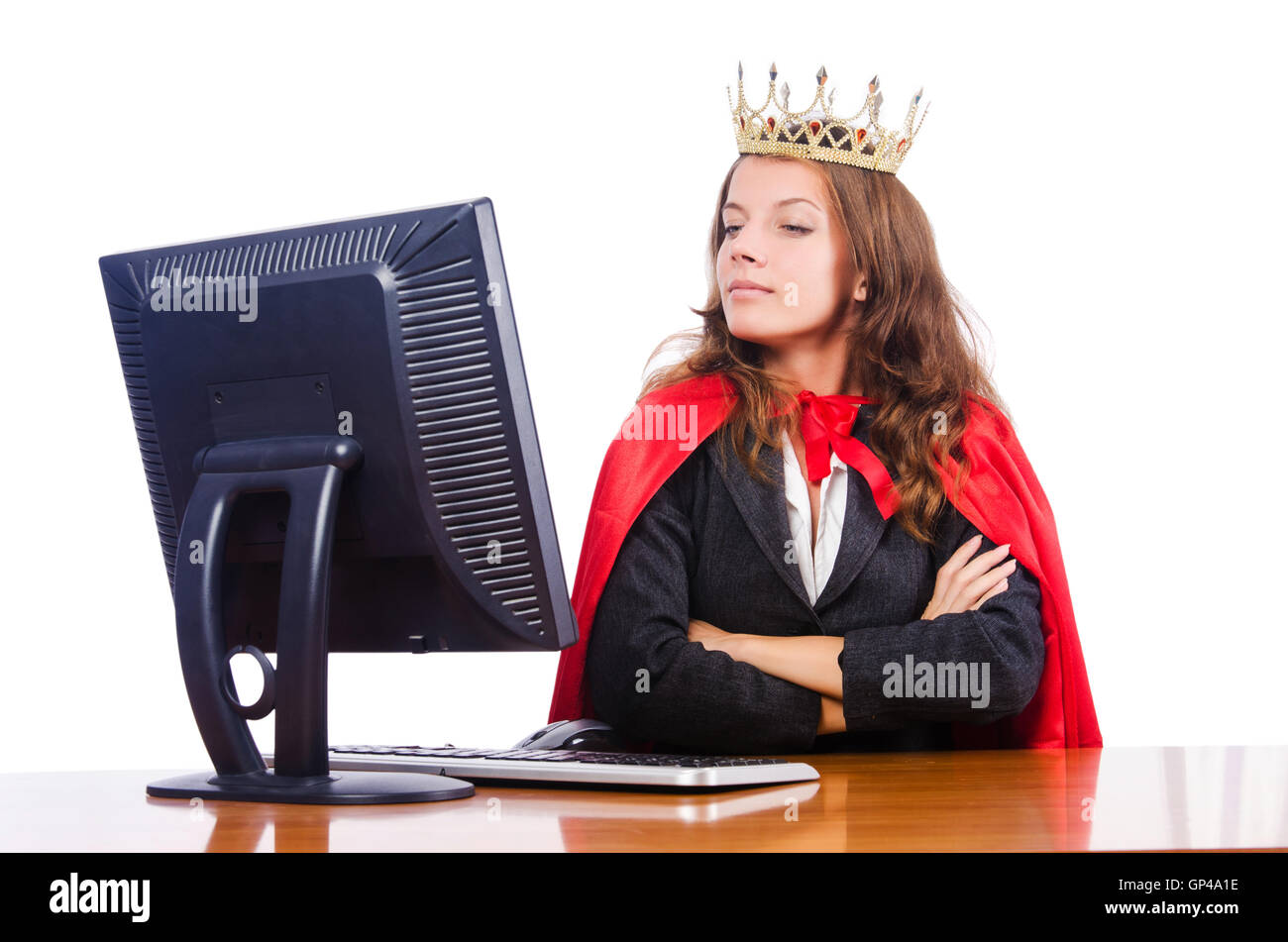 Office queen isolated on the white Stock Photo - Alamy