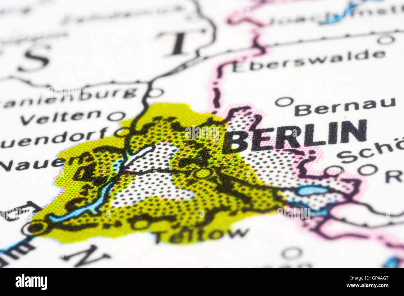 German map with cities hi-res stock photography and images - Alamy