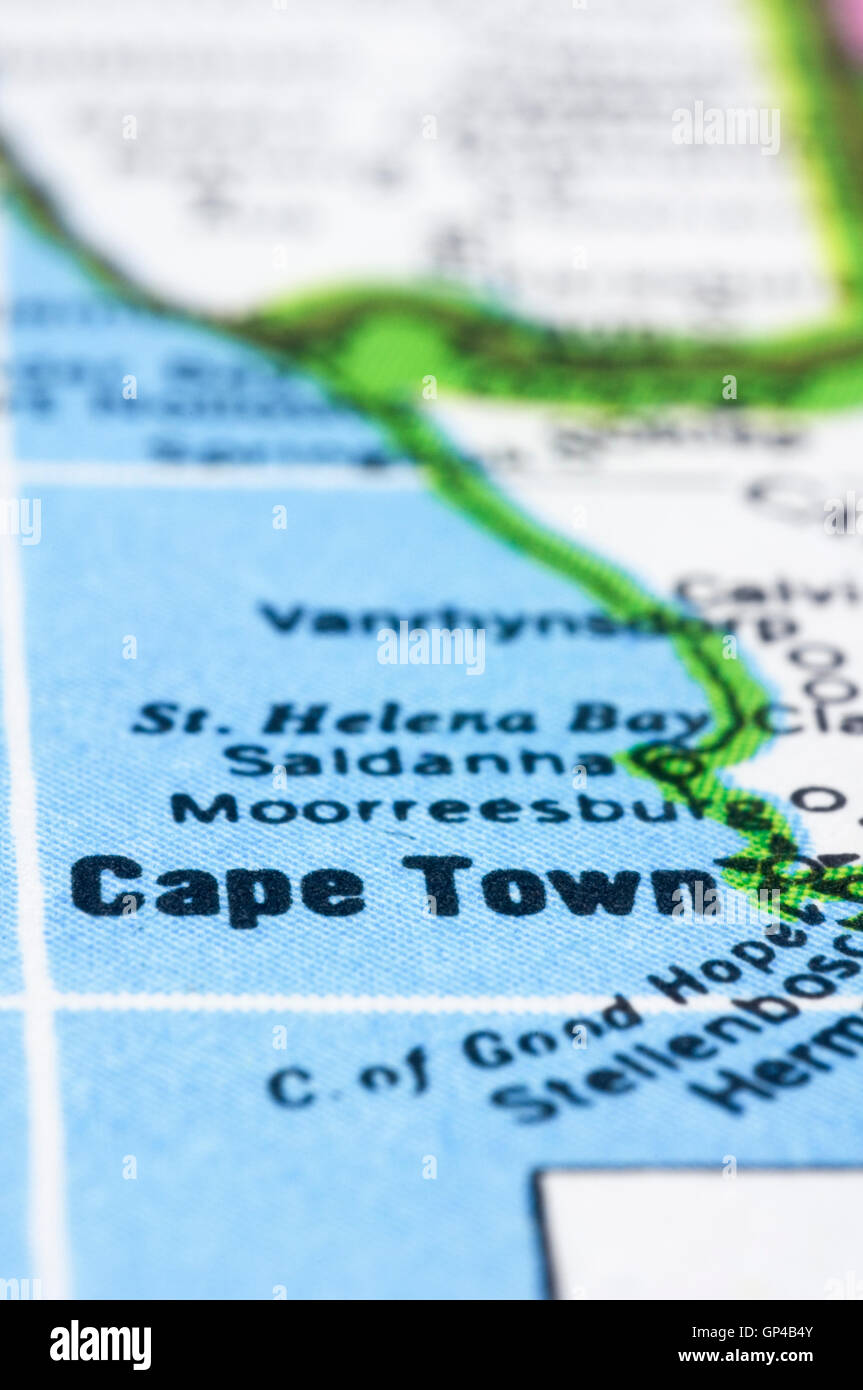 Cape town map hi-res stock photography and images - Alamy