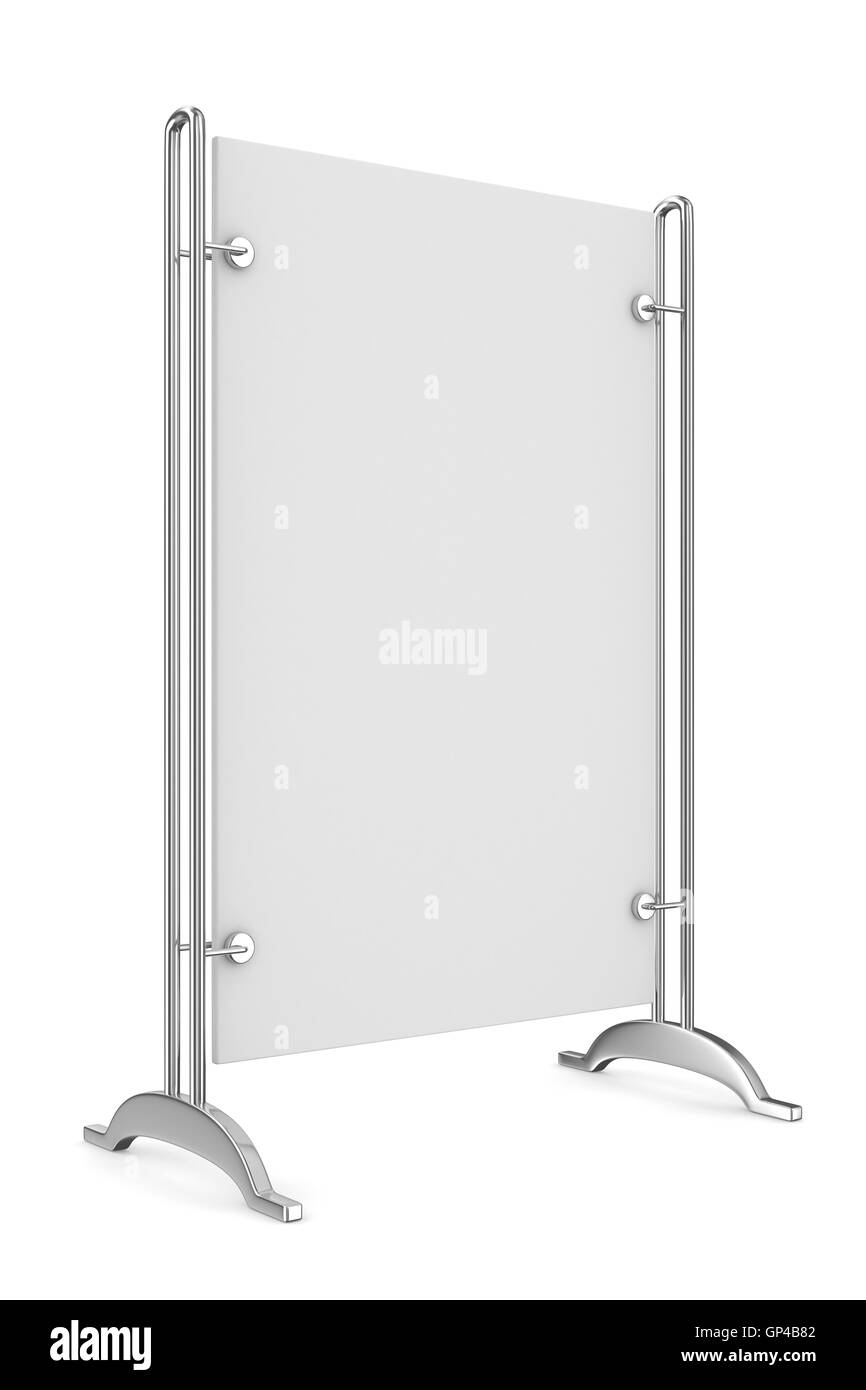 billboard on white background. Isolated 3D image Stock Photo - Alamy