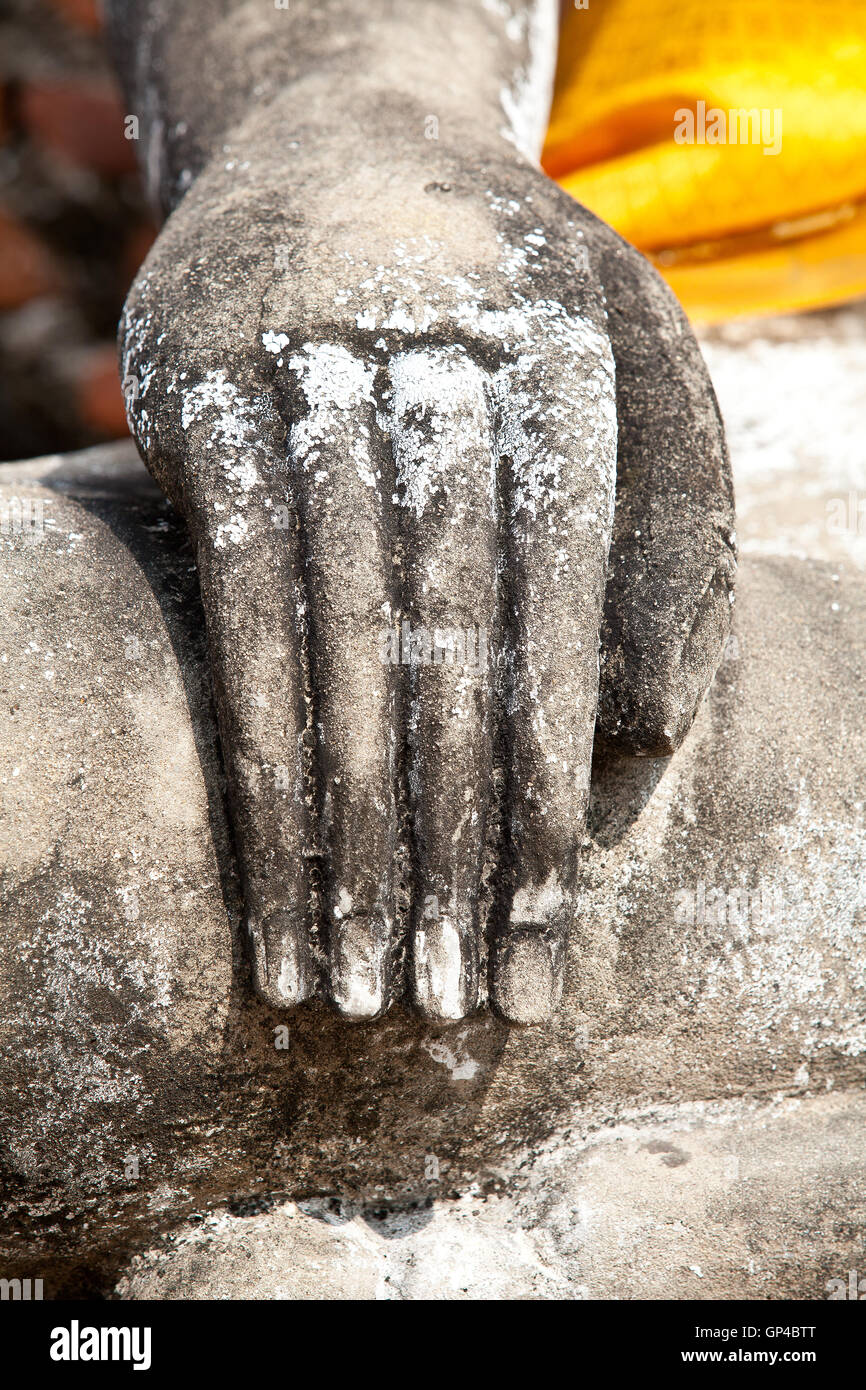 Stone hand of Buddha Stock Photo - Alamy