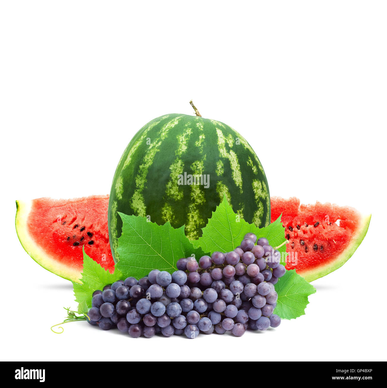 Watermelon and grape Stock Photo - Alamy
