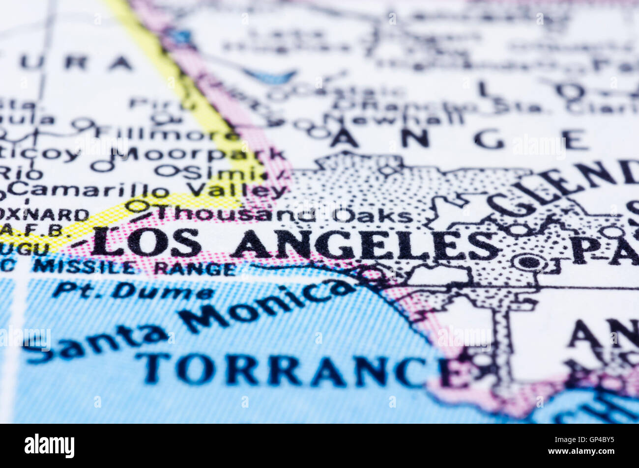 Los angeles map not satellite hi-res stock photography and images - Alamy