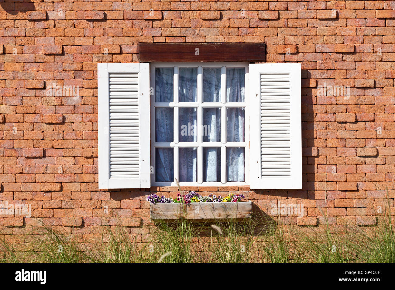Vintage white window Stock Photo - Alamy