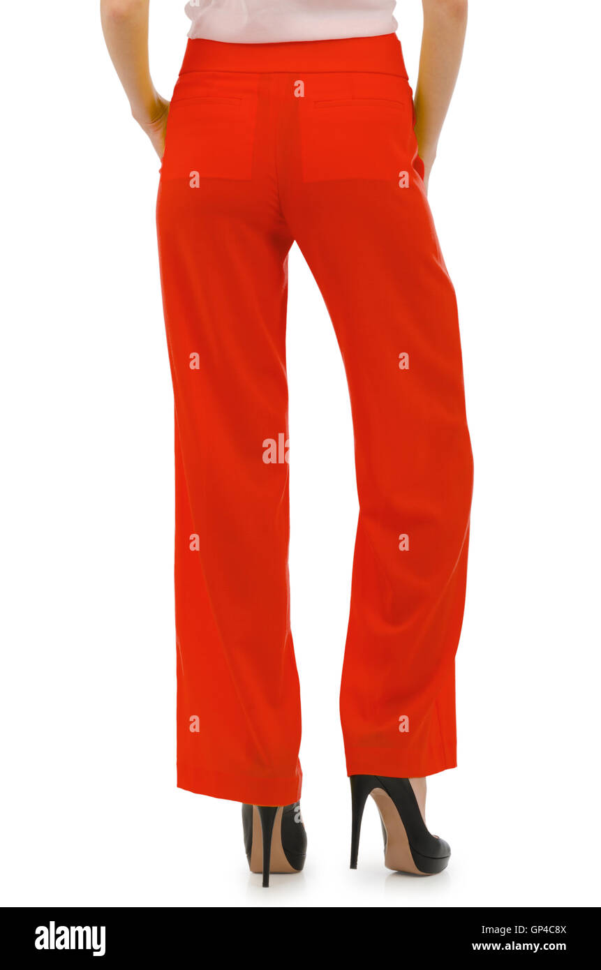 Model with trousers isolated on white Stock Photo - Alamy