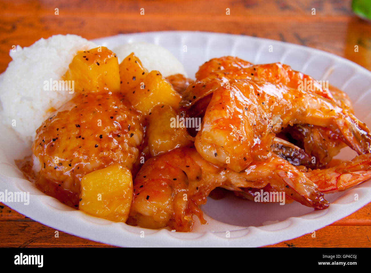 Garlic shrimp hawaii hi-res stock photography and images - Alamy